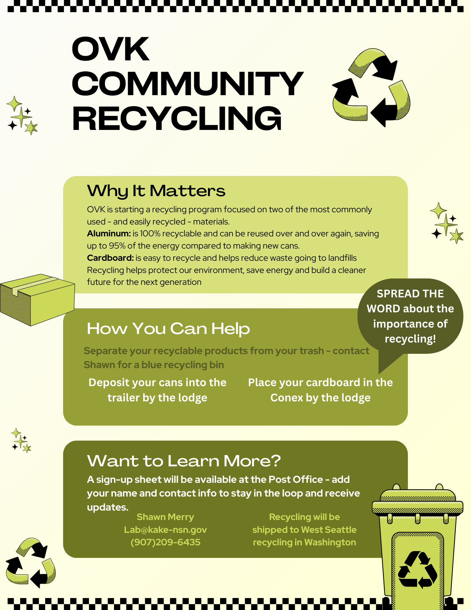 OVK Community Recycling Program - Organized Village of Kake