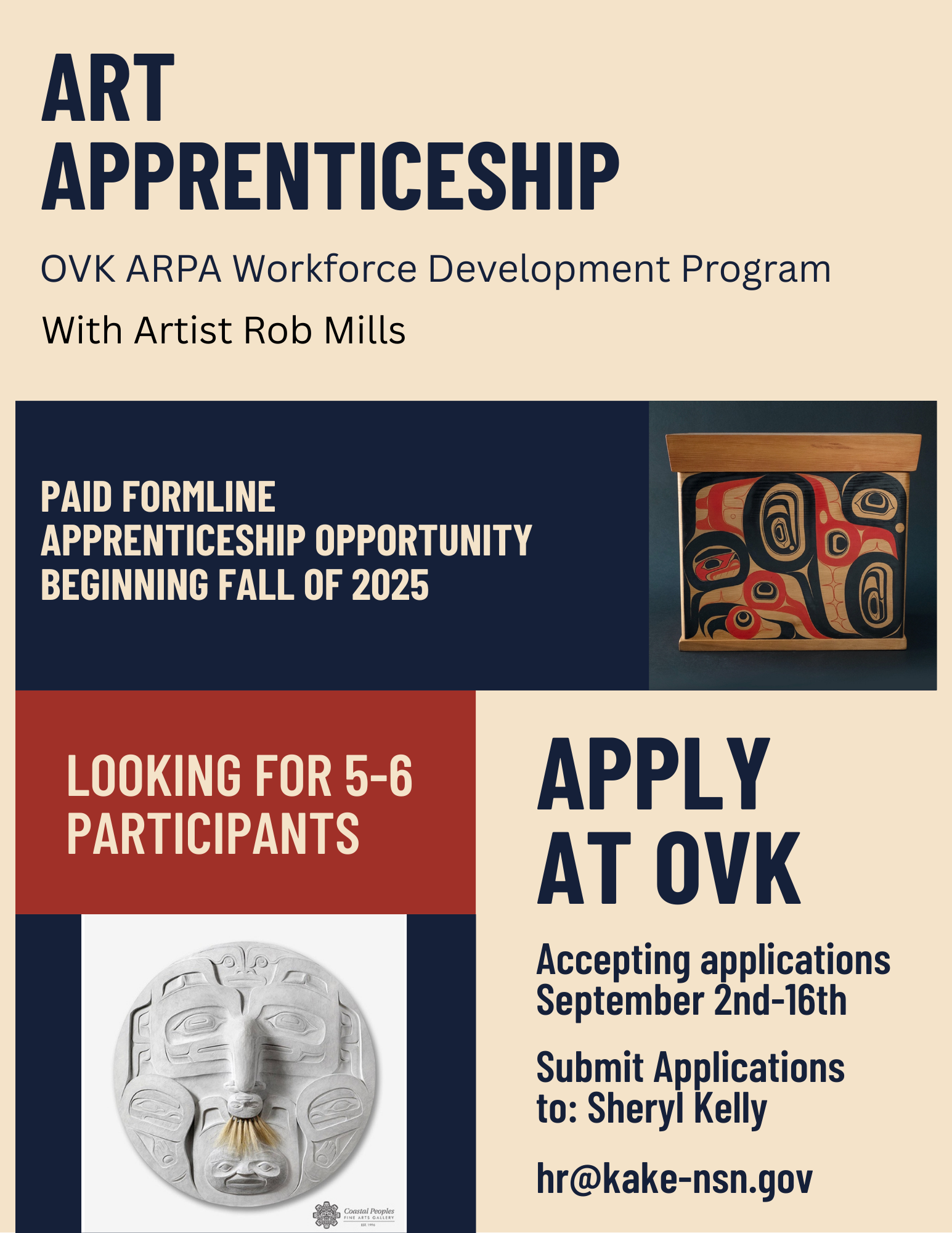 Accepting Applications for Art Apprenticeship - Organized Village of Kake